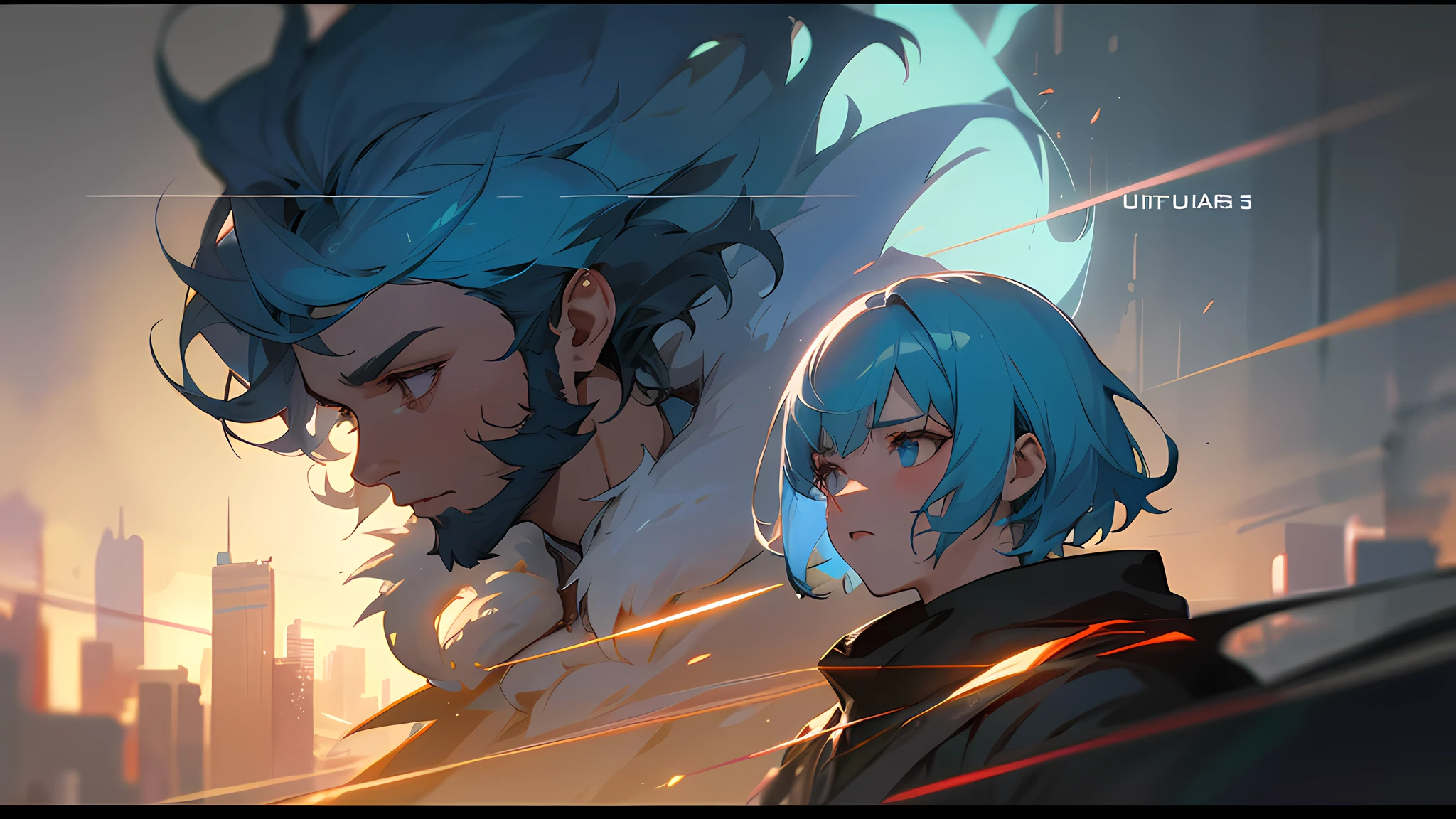 A couple of anime characters standing next to each other - SeaArt AI