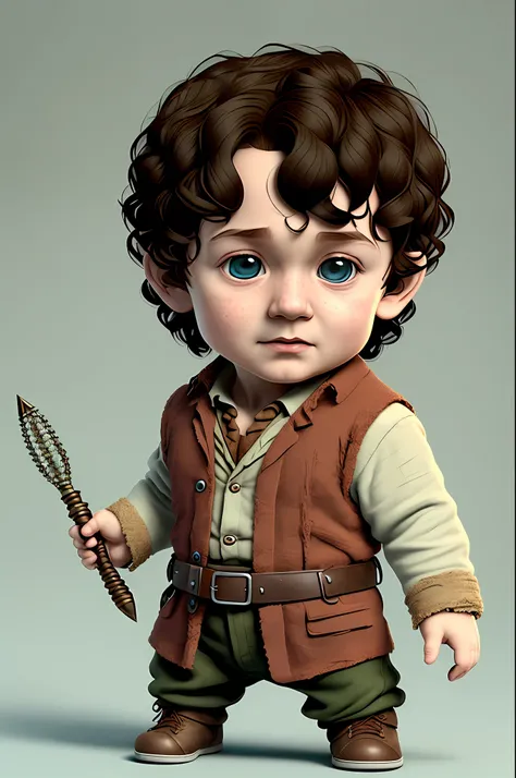 (cbzbb:1.25), portrait of cutest frodo baggins baby illustration ...