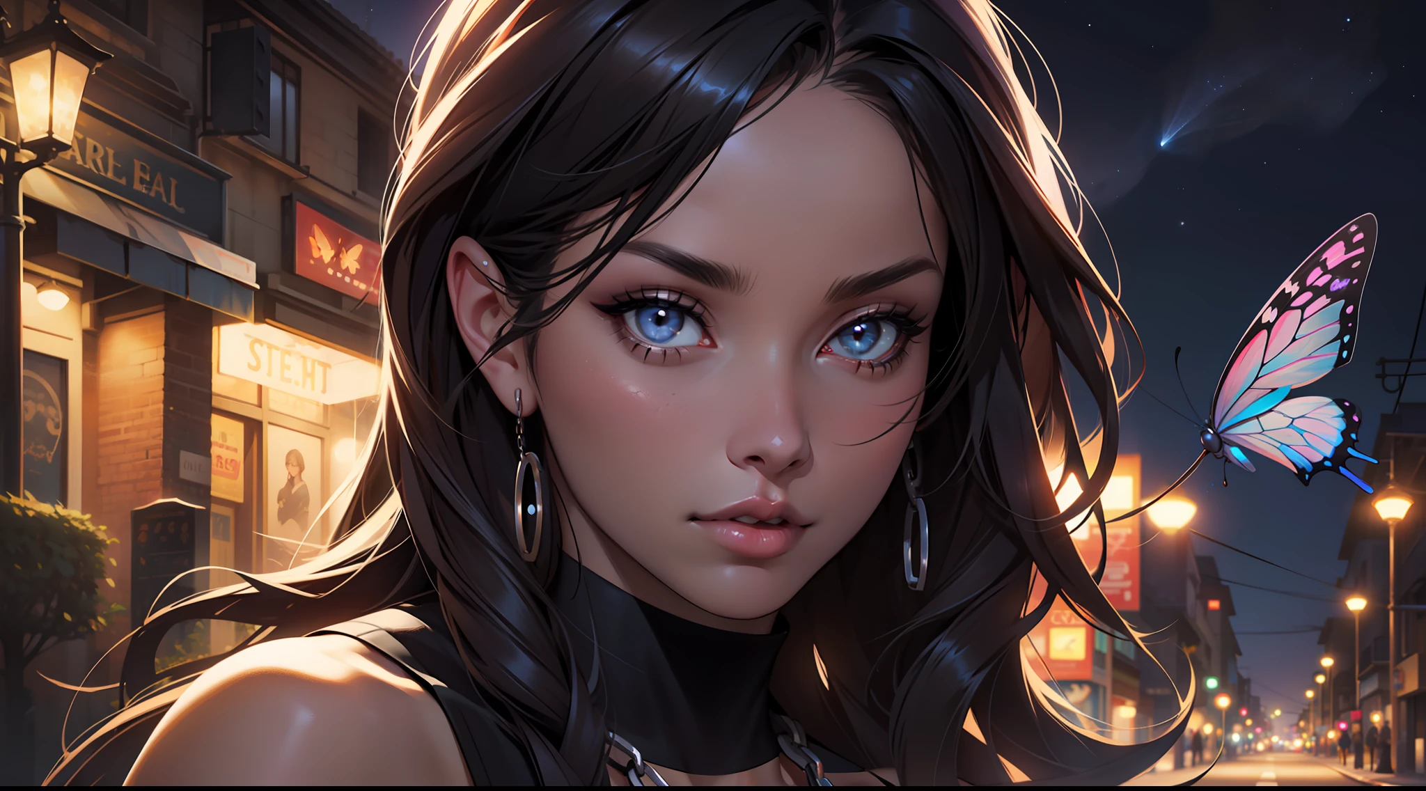 A close up of a woman with a butterfly in her hand - SeaArt AI