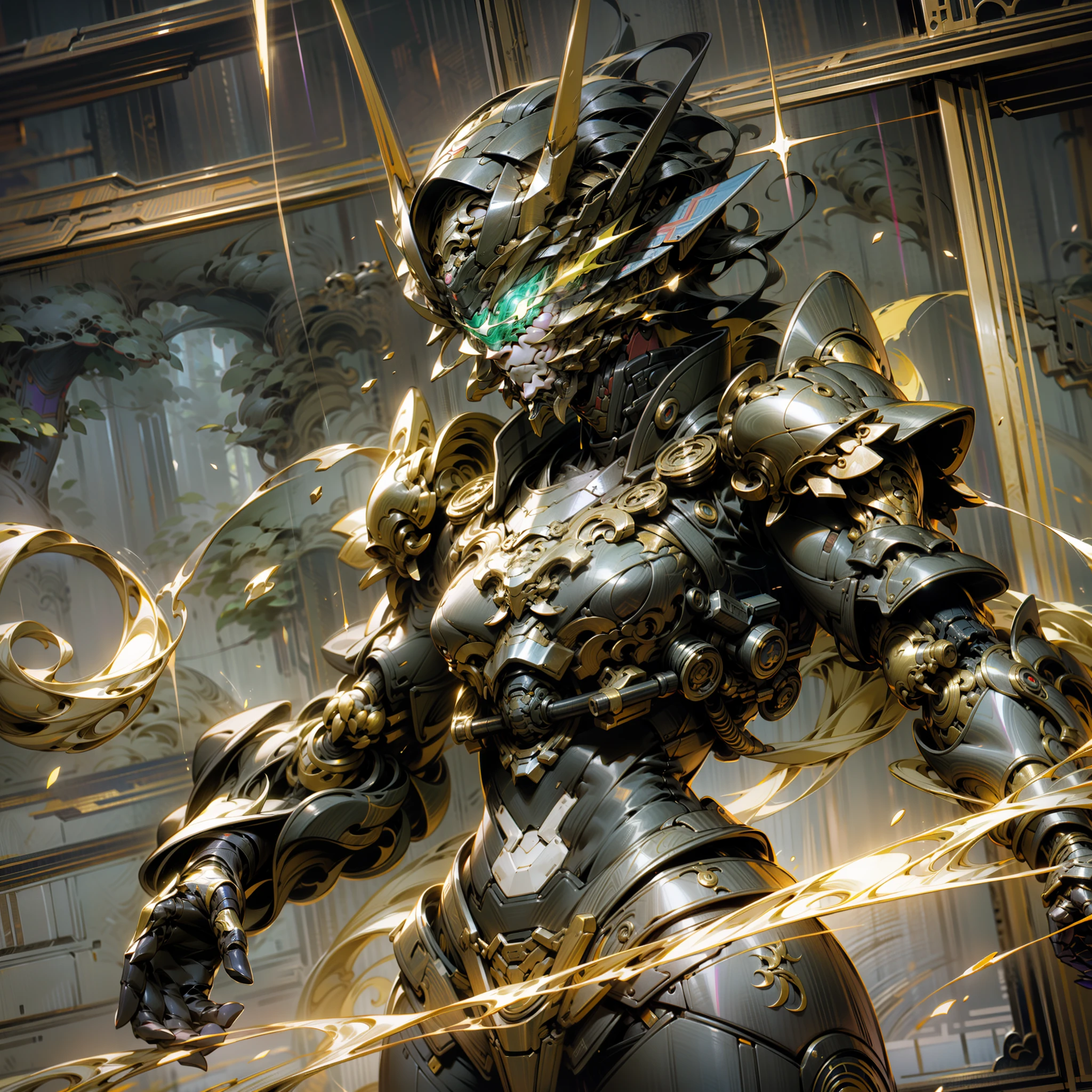 Silvertone，Purple and gold are the main colors，（Tall mech：1.6），Amber ...