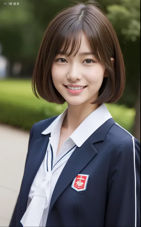 バス停近くの女の子 止まったバス 長袖の学生服 ランドセル 18歳 Seaart Ai