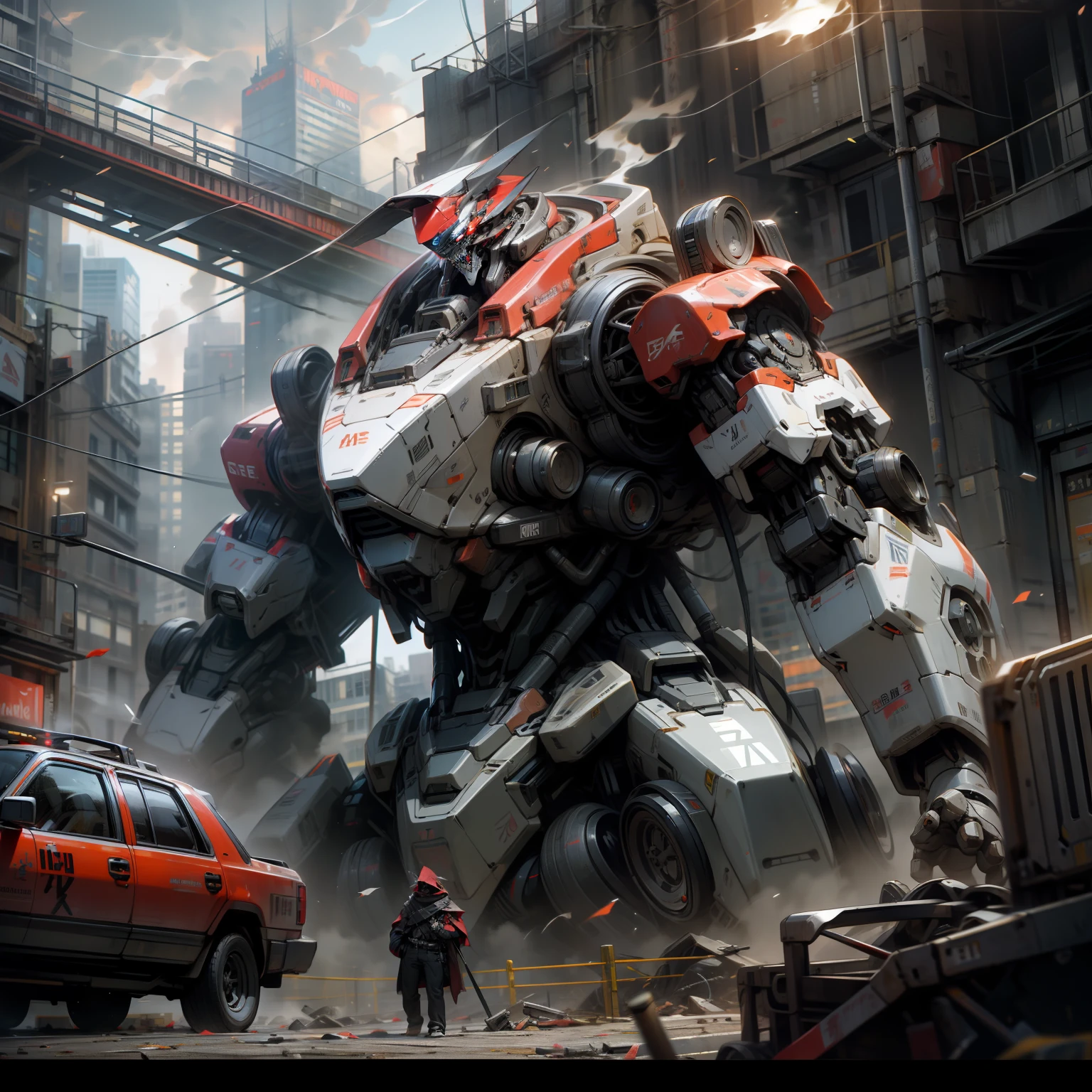 robots, rebellion, killing, ci - SeaArt AI