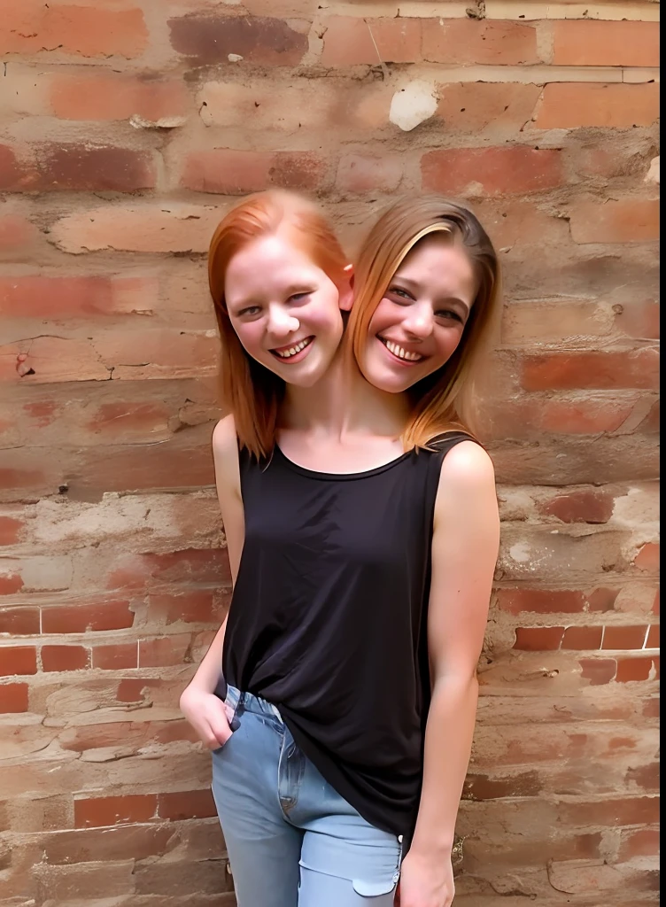 2heads, two headed girl, (child:1.5), (one torso:1.5), (female:1.5 ...