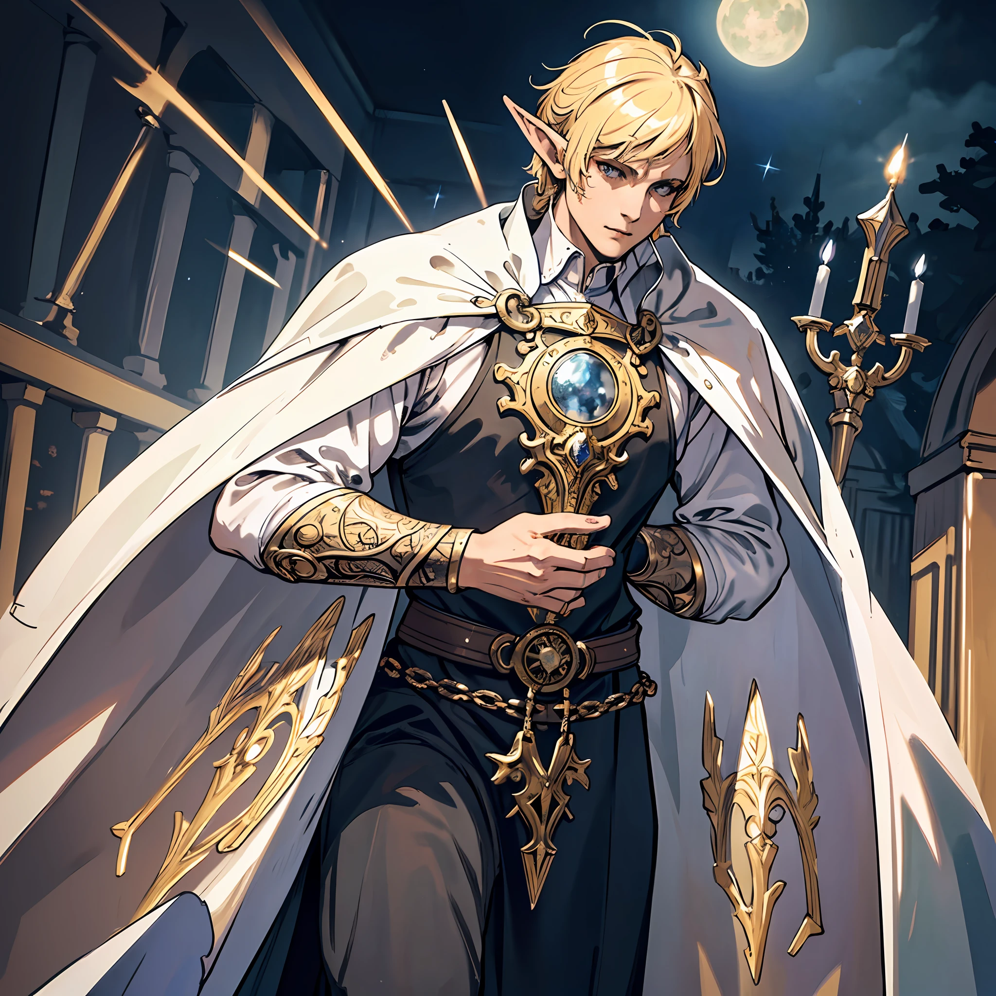 Elf Cleric D&D created with SeaArt AI