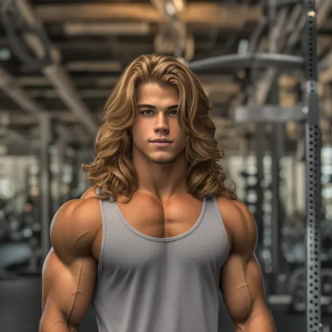An 18-year-old boy bodybuilder, embodying the perfect fusion of Joey ...