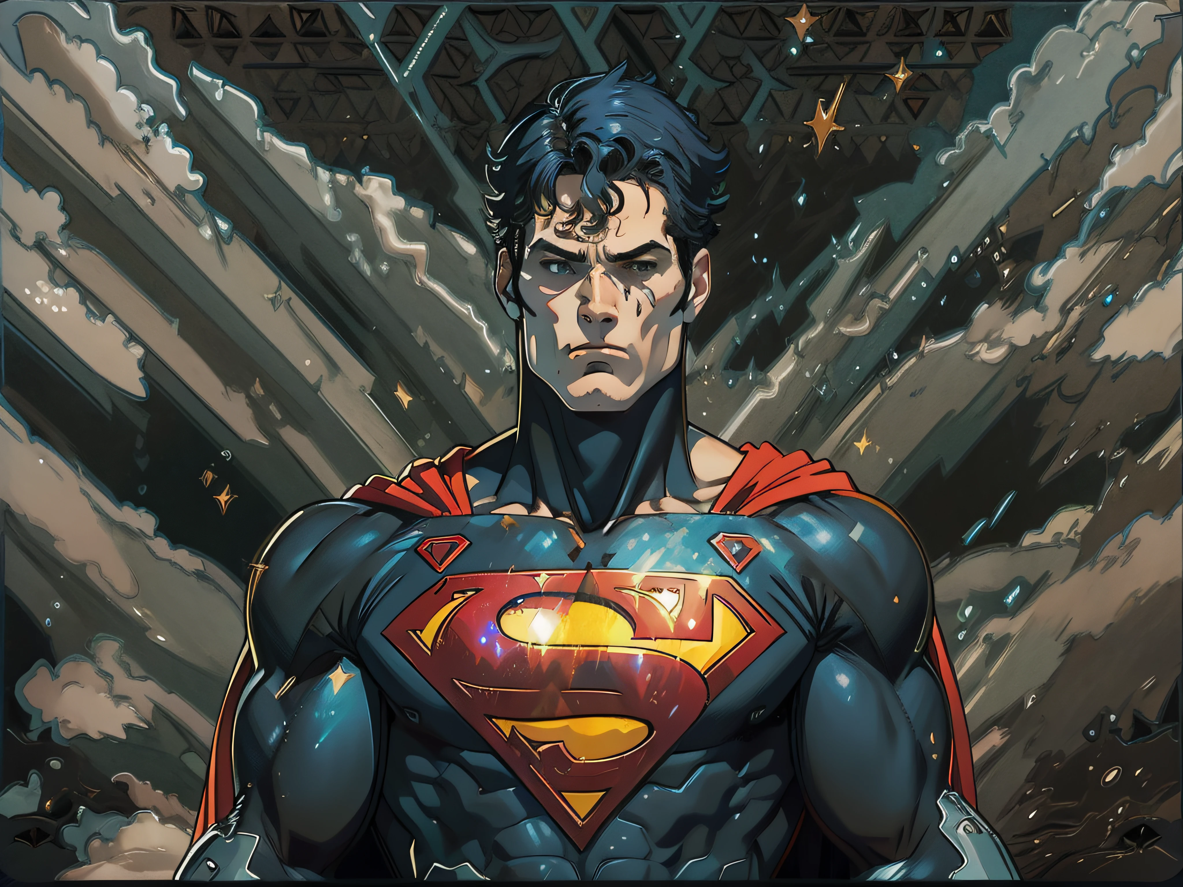 Superman in anatomical pose in - SeaArt AI
