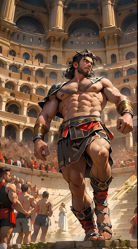 Mighty gladiator, upper torso - SeaArt AI