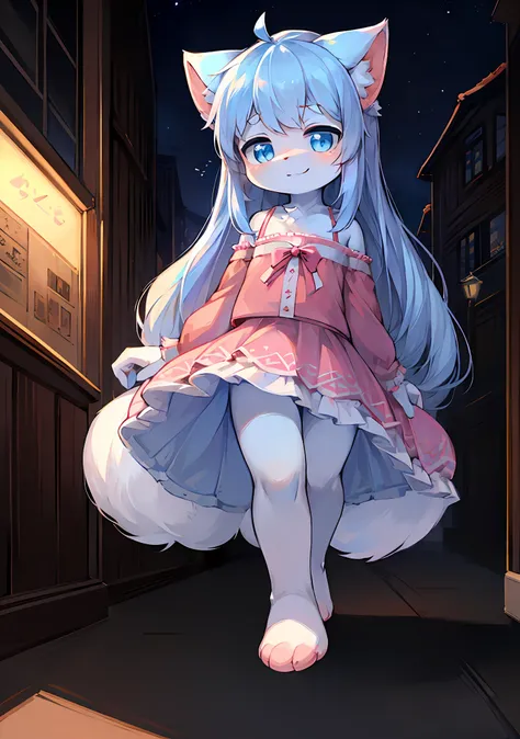 Furry little girl，Fluffy tail， - SeaArt AI