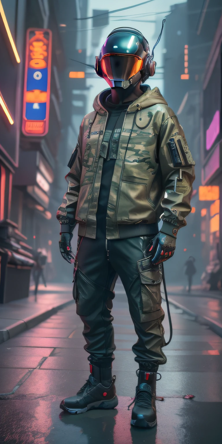 (masterpiece, full body shot, intricate raw photography) Cyberpunk ...