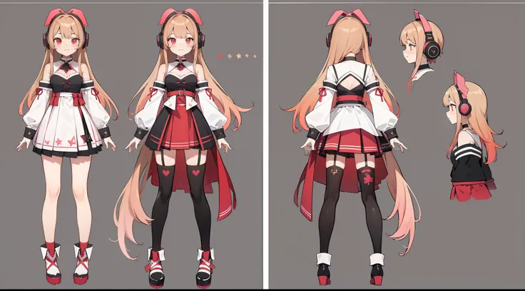 (Masterpiece, highest quality)), detailed face, character sheet, Full ...