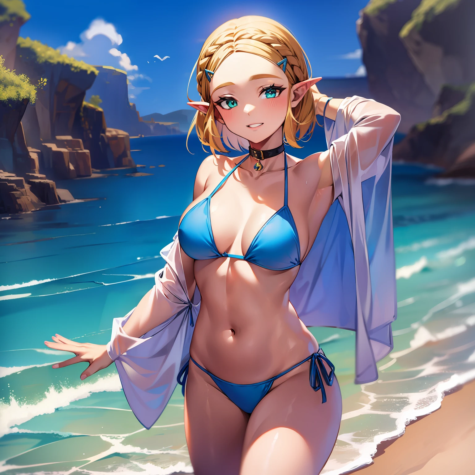 masterpiece,best quality,zelda\(princess\), 1girl, solo - SeaArt AI