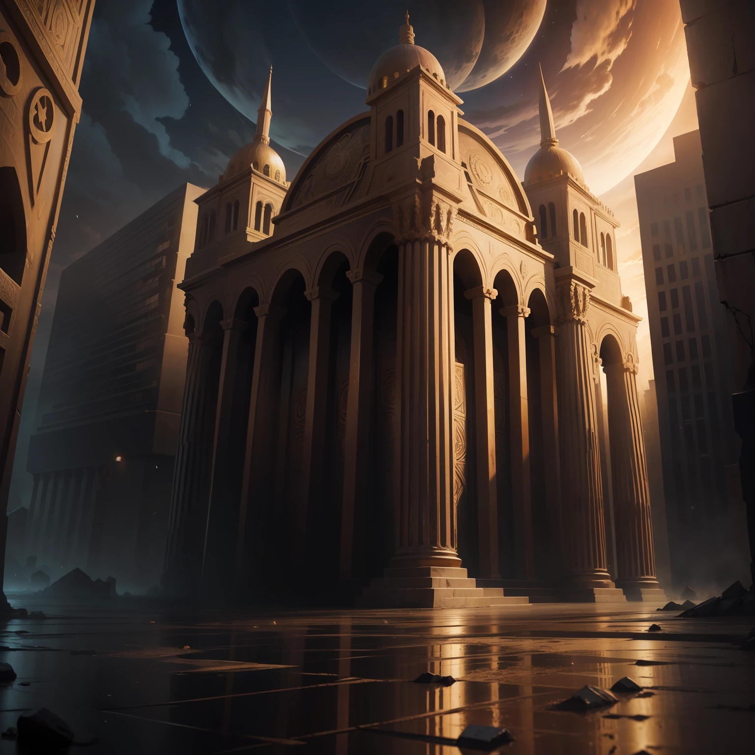 background scene babylon, ancient, night, fanciful - SeaArt AI