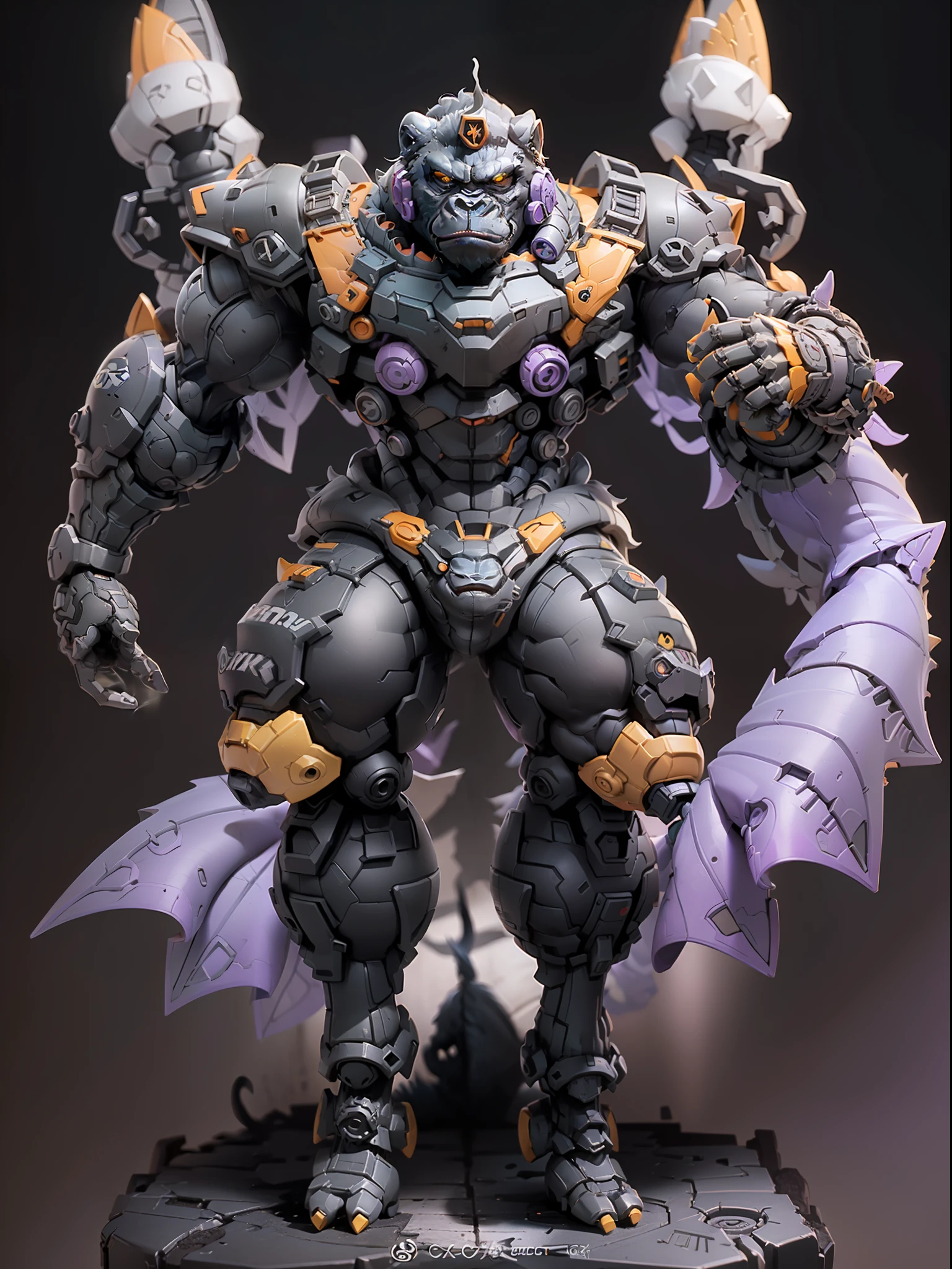 A close up of a statue of a giant robot with a bat - SeaArt AI