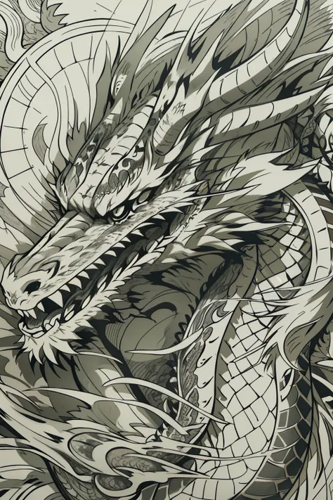 Detailed dragon paintings、Tattoo sketches、highly detailed linework ...