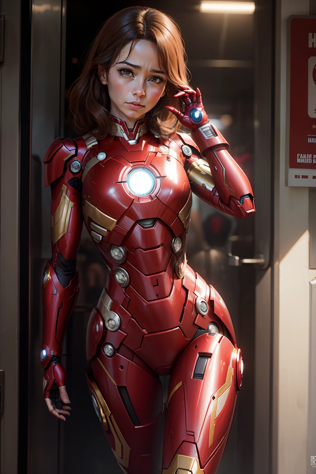 Iron Man women are shy - SeaArt AI