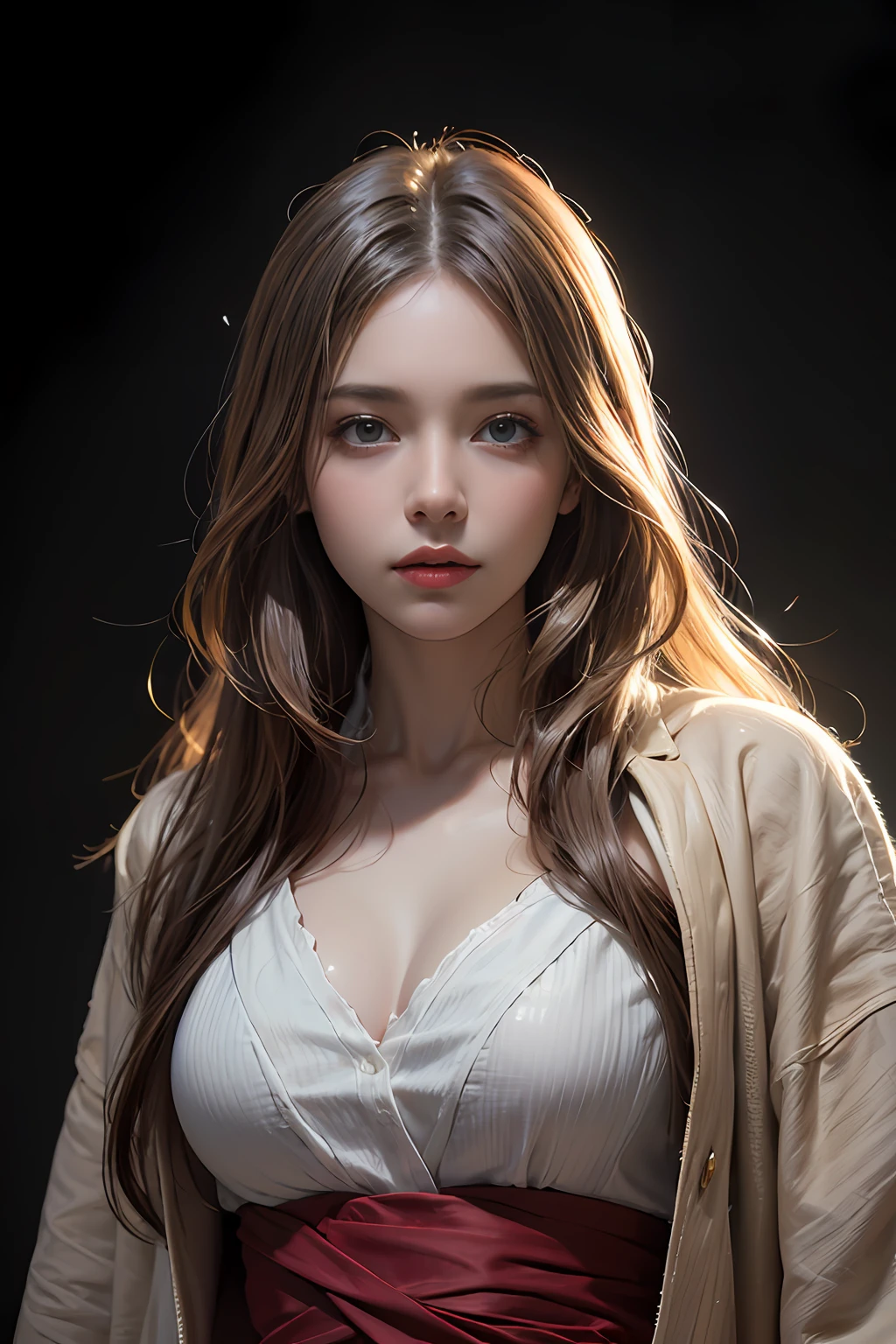 Hyperrealist portrait of female by david hockney and alphonse mucha,fantasy art, photo realistic ...