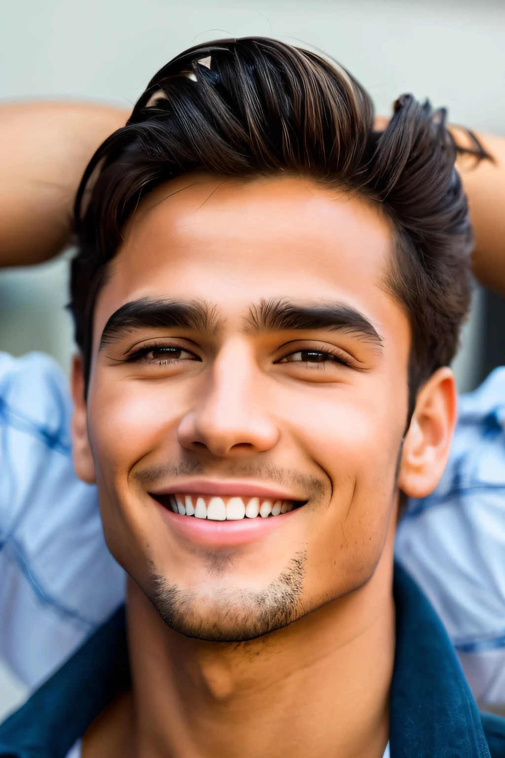 A close up of a man with a smile on his face - SeaArt AI