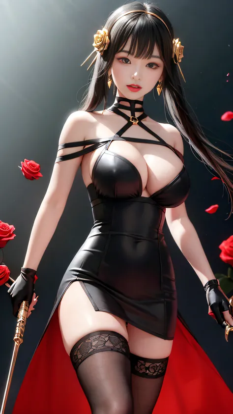 Yorbrier、 Super beautiful big glowing eyes、1girl in, in backlight, bare shoulders , black ...