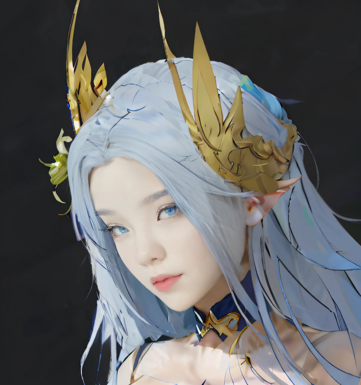 A close up of a woman with a crown on her head - SeaArt AI