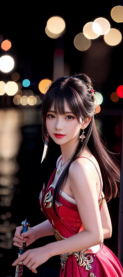 女の子1人、full bodyesbian、cowboy shot、(Rembrandt)、illustratio、( masterpiece)、(top-quality)、(ultra ...