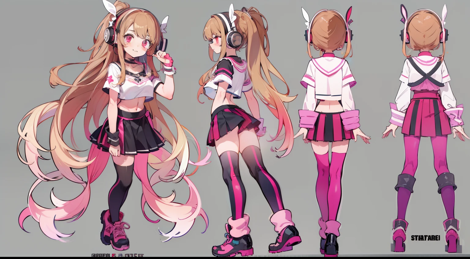 ((Masterpiece, highest quality)), character sheet, vtuber, full body - SeaArt AI