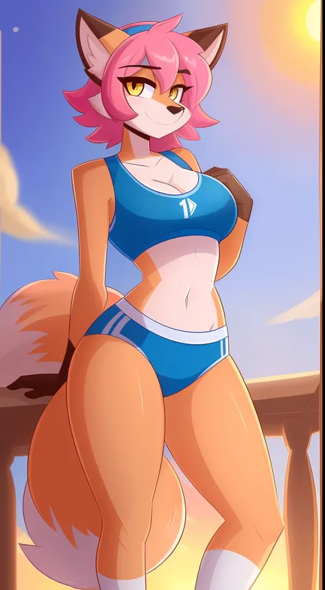 carregado em e621, Lindo and detailed portrait of a (((Feminino))) female anthro raposa ...