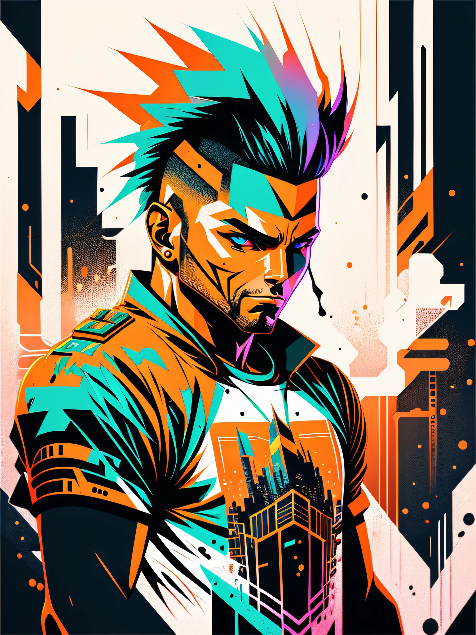 Ready to print vector t-shirt art colorful graffiti illustration of a ...