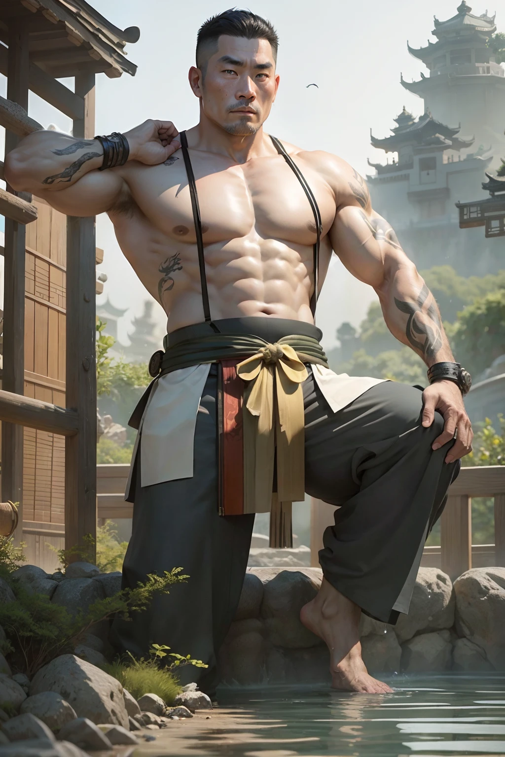 Shandong grandfather, A Chinese man around 35 years old, Rough and ...