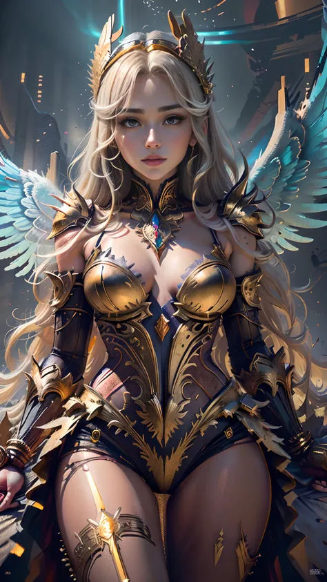 (Masterpiece), in full golden angel armor, Top Quality, Expressive Eyes, Perfect Face - SeaArt AI