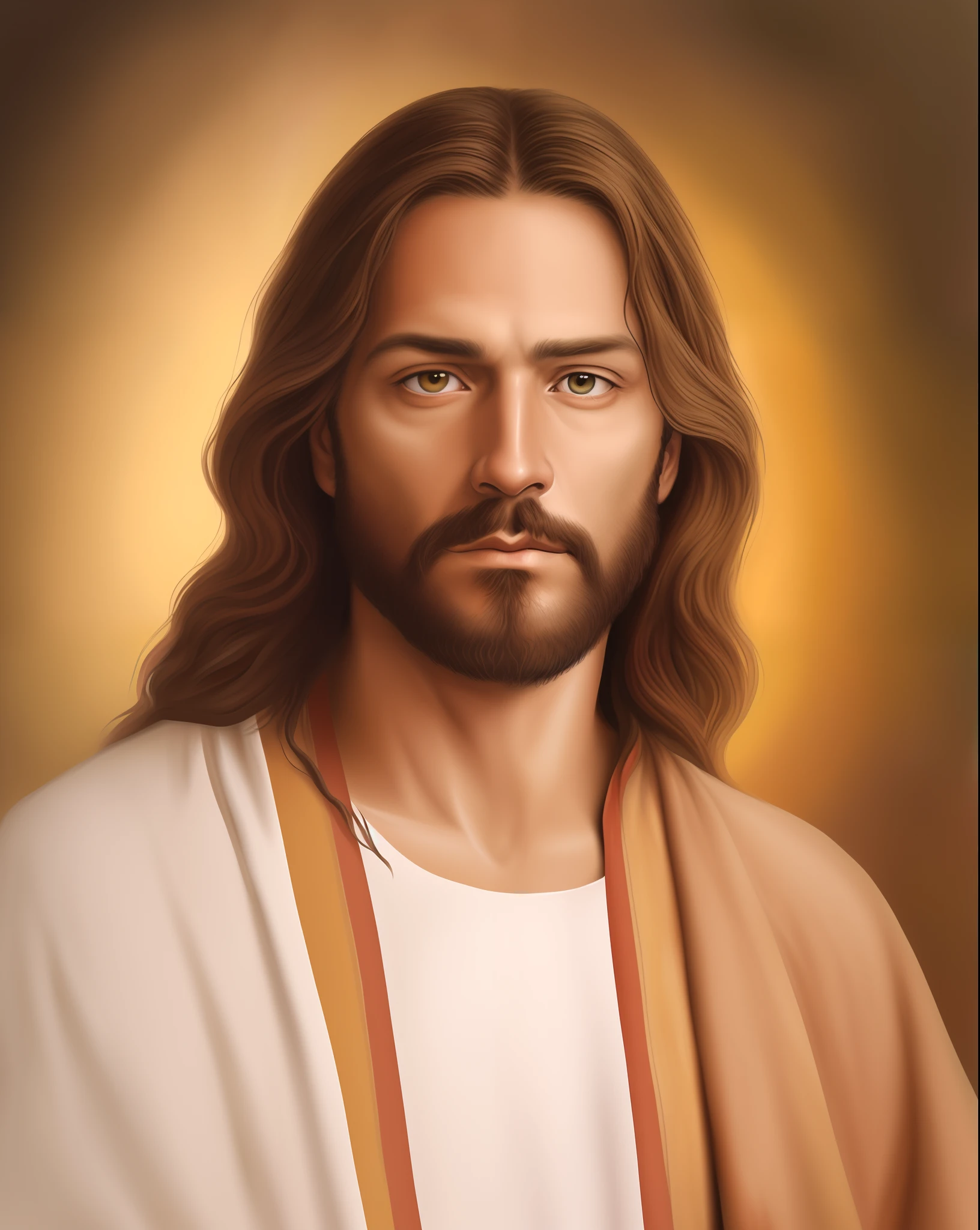 Imagem de um homem com cabelo comprido e barba, Retrato de Jesus Cristo, Jesus Cristo, Jesus de ...