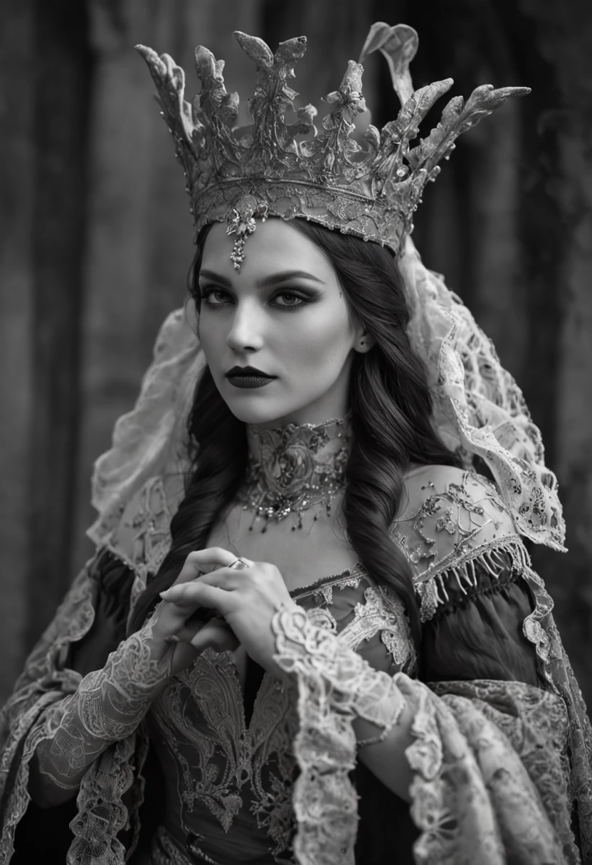 A woman in a crown and dress with a crown on her head - SeaArt AI