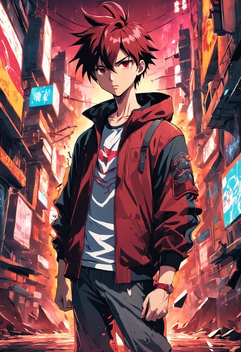 Vector T-shirt Art ready to print dark red graffiti illustration of a ...