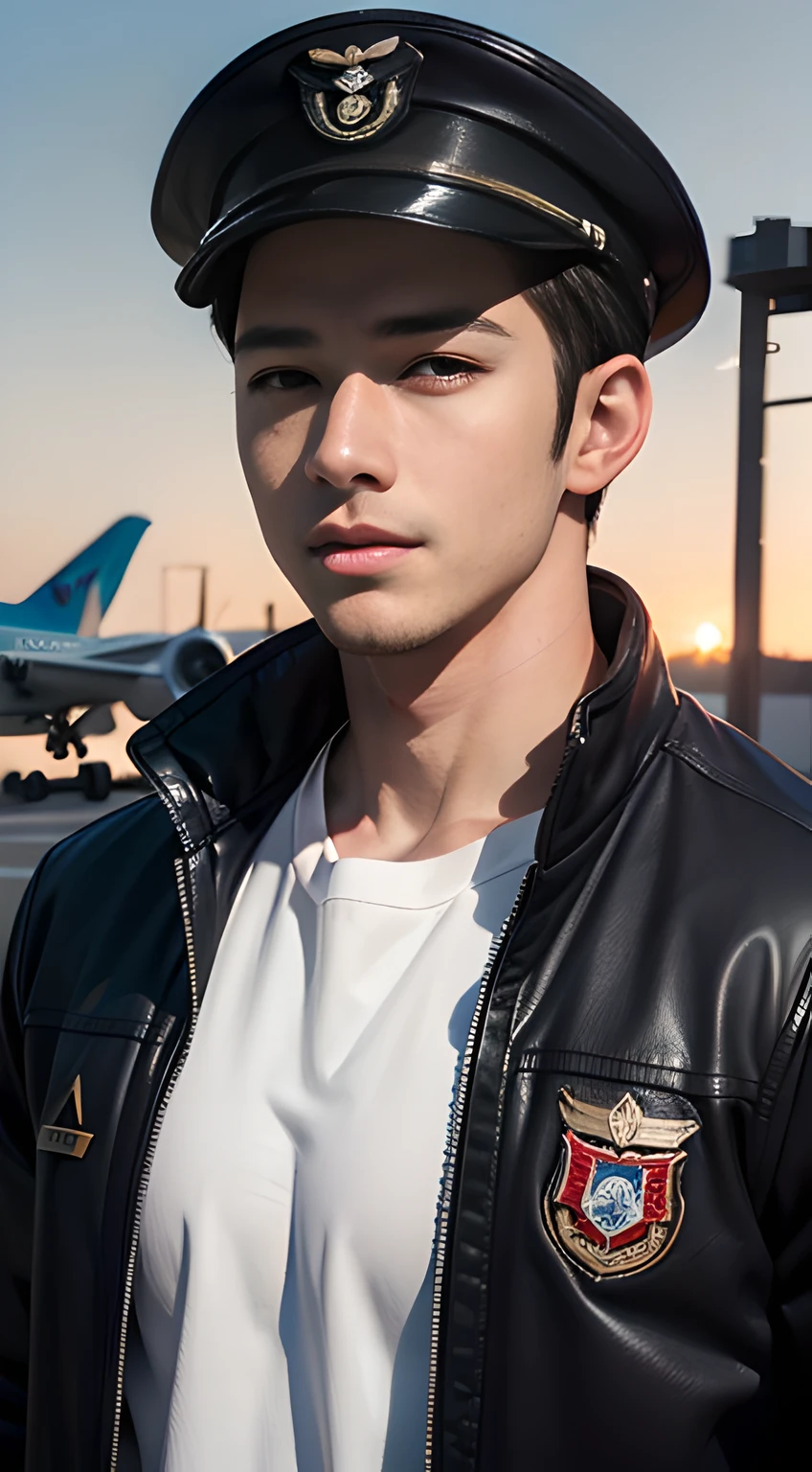 ((Men only)), (head shot), (frontal face), (handsome muscular man in ...