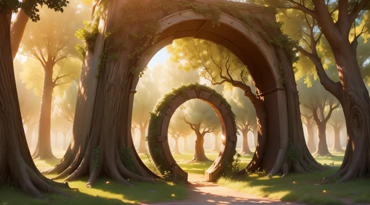 (time travel tree portal:1.4), The dragon blood trees, small historical ...