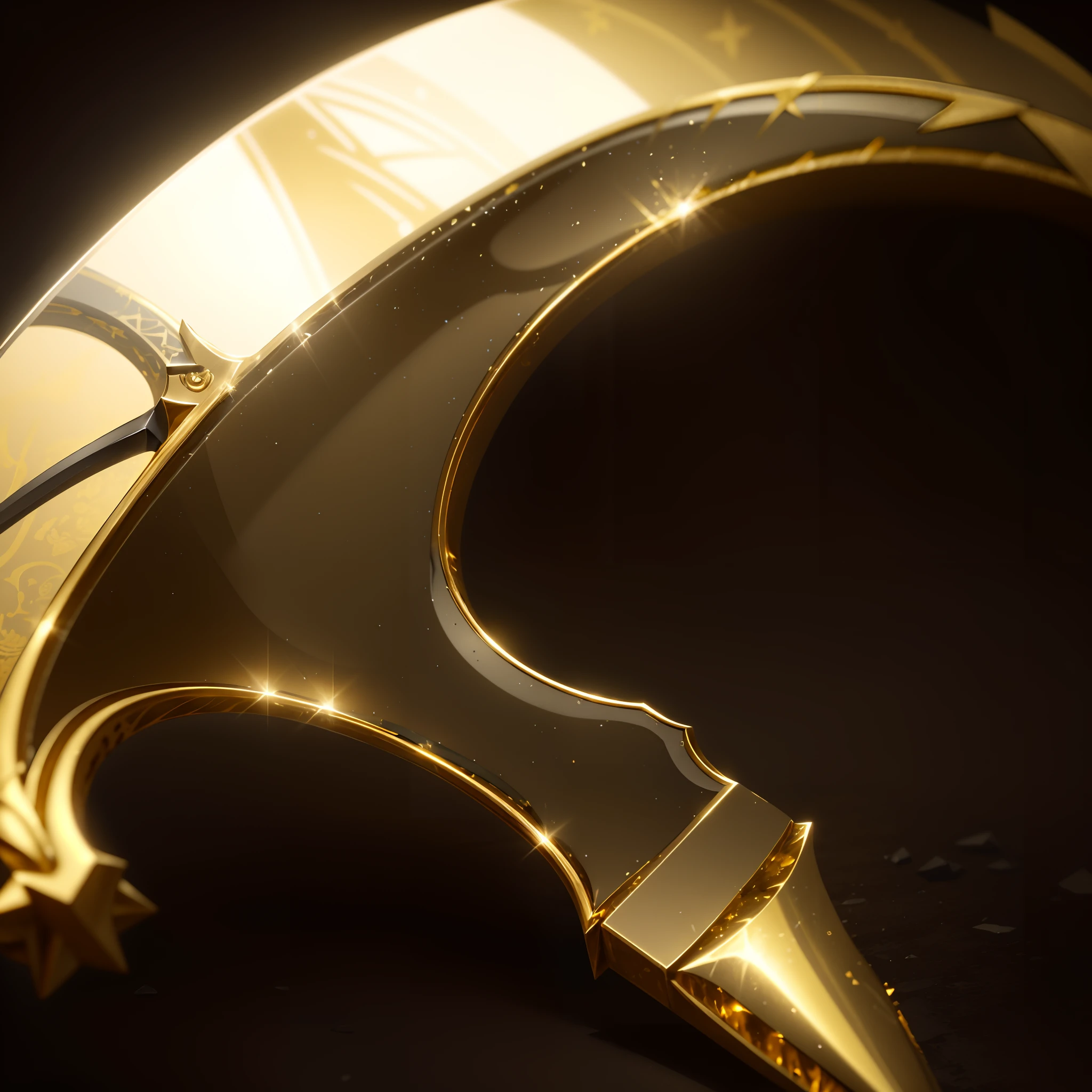 A close up of a golden clock with a star on it - SeaArt AI