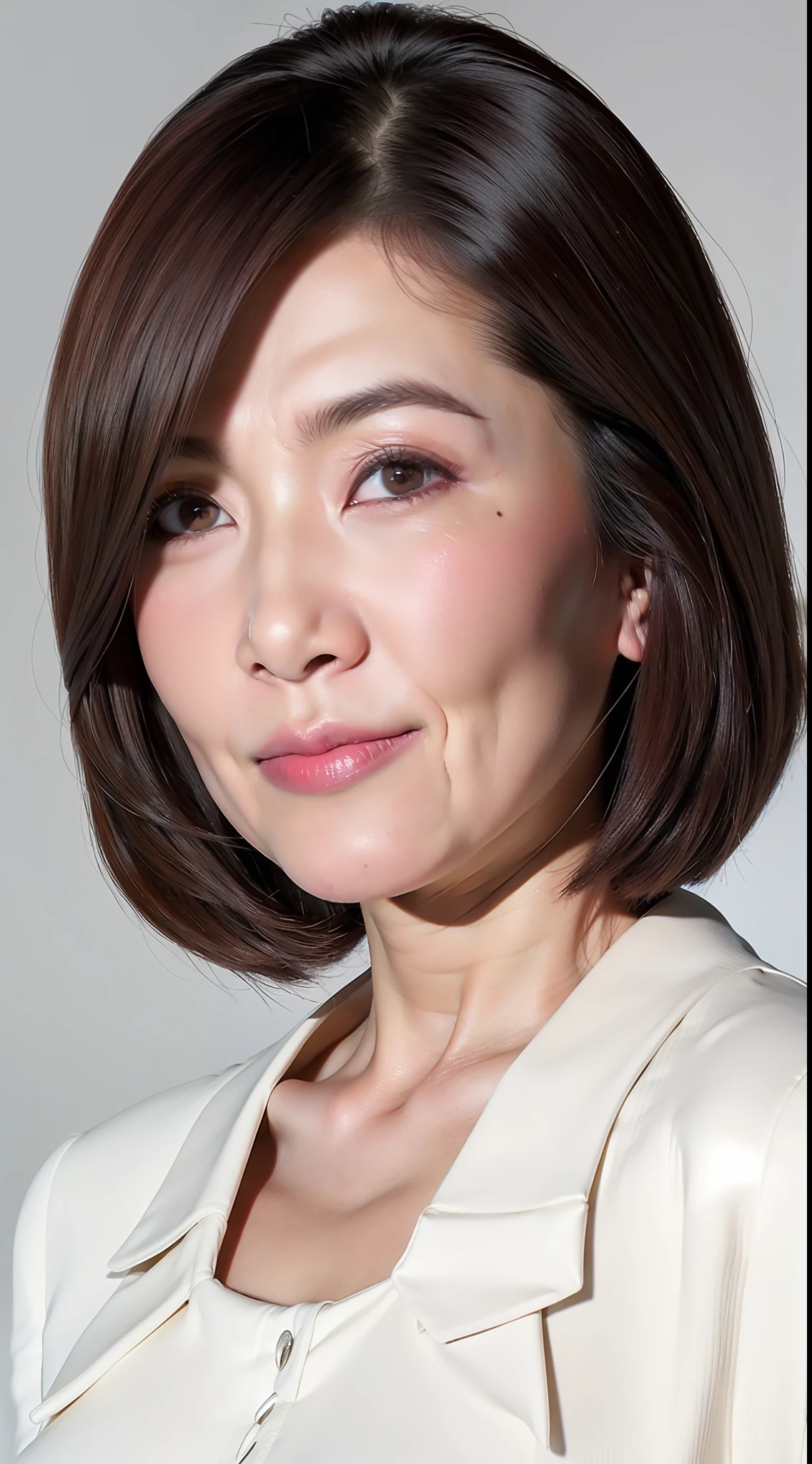 白いシャツと白いジャケットを着た女性の接写 Seaart Ai