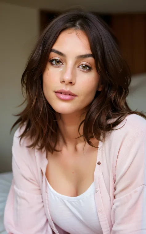 beautiful (((surprised))) brunette - SeaArt AI