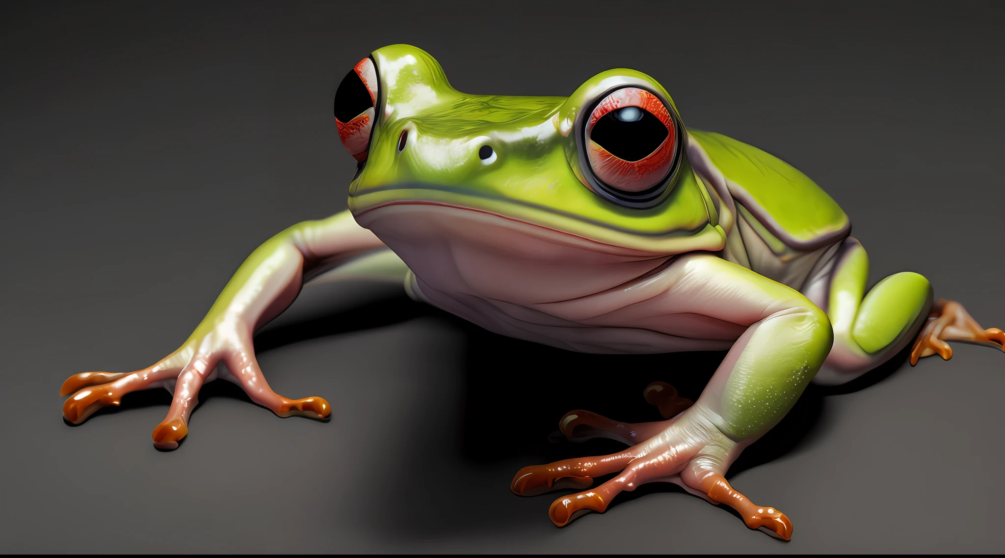 a mutant frog extremely detailed, 8k, isolated on black background ...