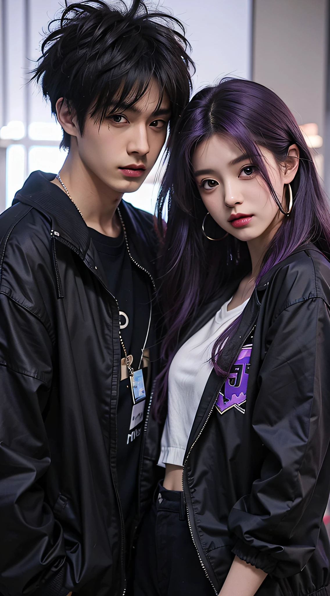 Araffe couple posing for a picture in a room - SeaArt AI