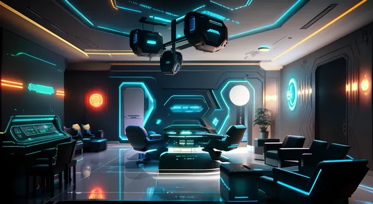 In the middle of the room is a casino table with a piano, Game room in ...