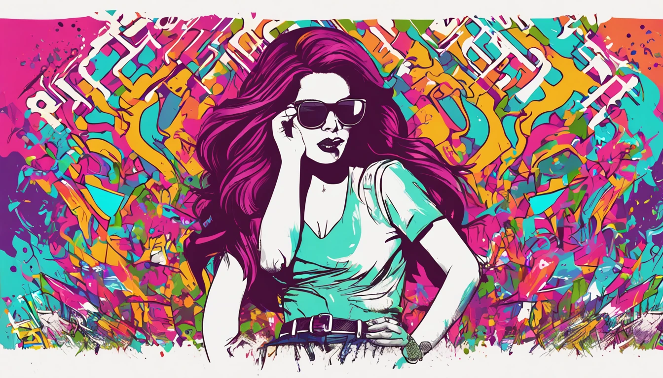 ready-to-print vector t-shirt art colorful graffiti illustration of ...