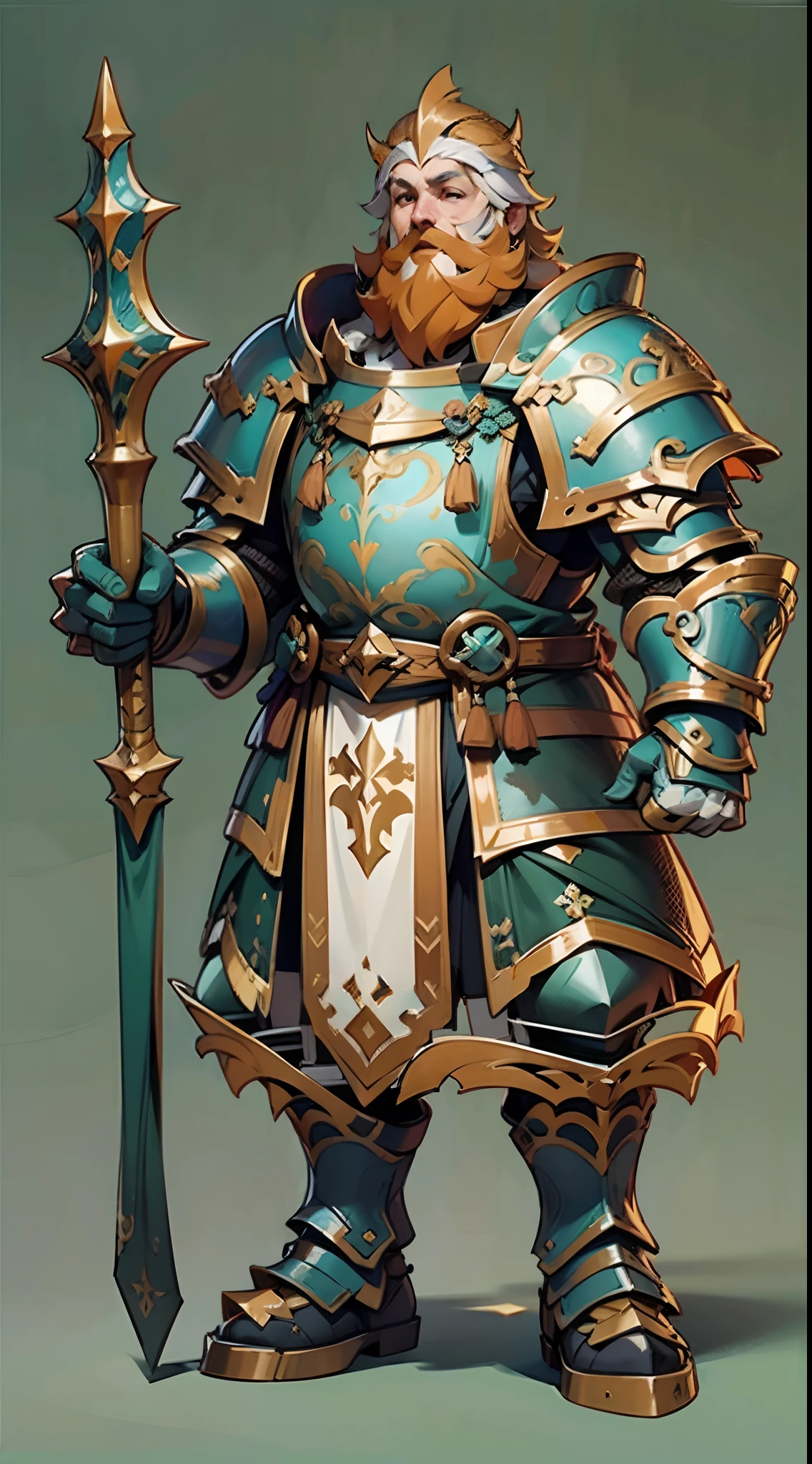 A man in armor holding a sword and a sword - SeaArt AI