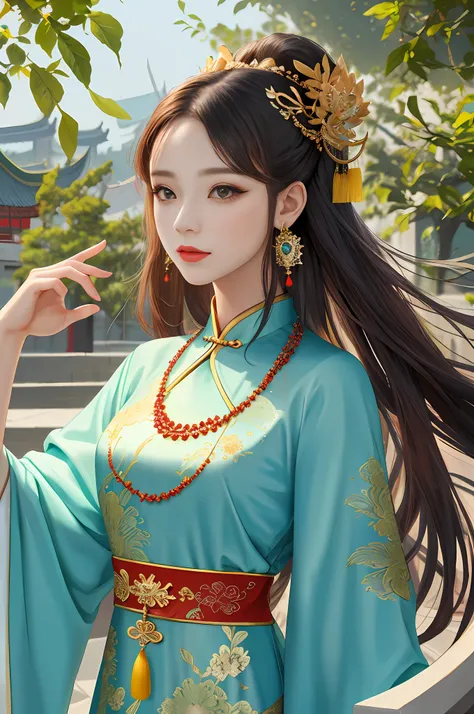 best quality, masterpiece, high resolution, 1girl, chinese wedding dress - SeaArt AI