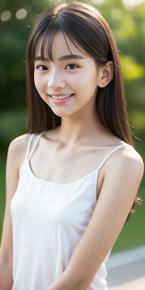 Neat college girl, person, (white see-through lingerie), outside the athletic field, (slim ...