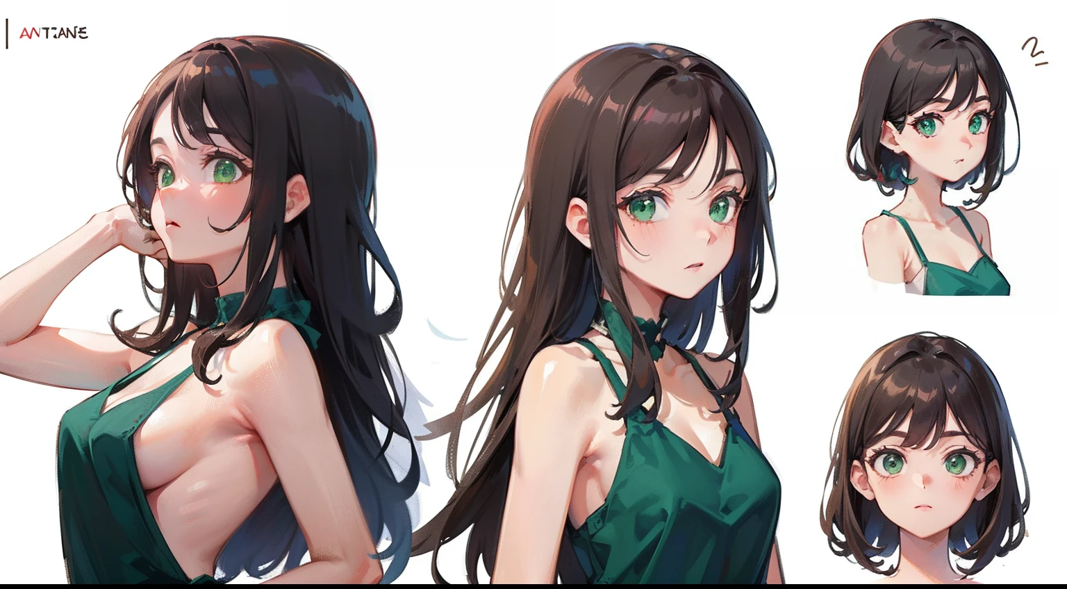 (masterpiece), (best quality), sharp focuse, (character design sheet, same character, side, back ...