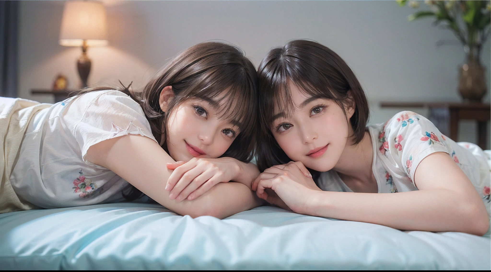 (Masterpiece)、(Photorealsitic、Raw photography、top-quality: 1.4)、(1womanl)、((Floral - T-shirt ...