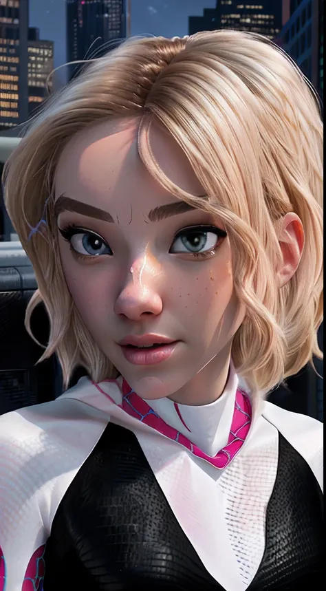 Masterpiece Best Quality Intricate Details 1girl Gwen Stacy Seaart Ai