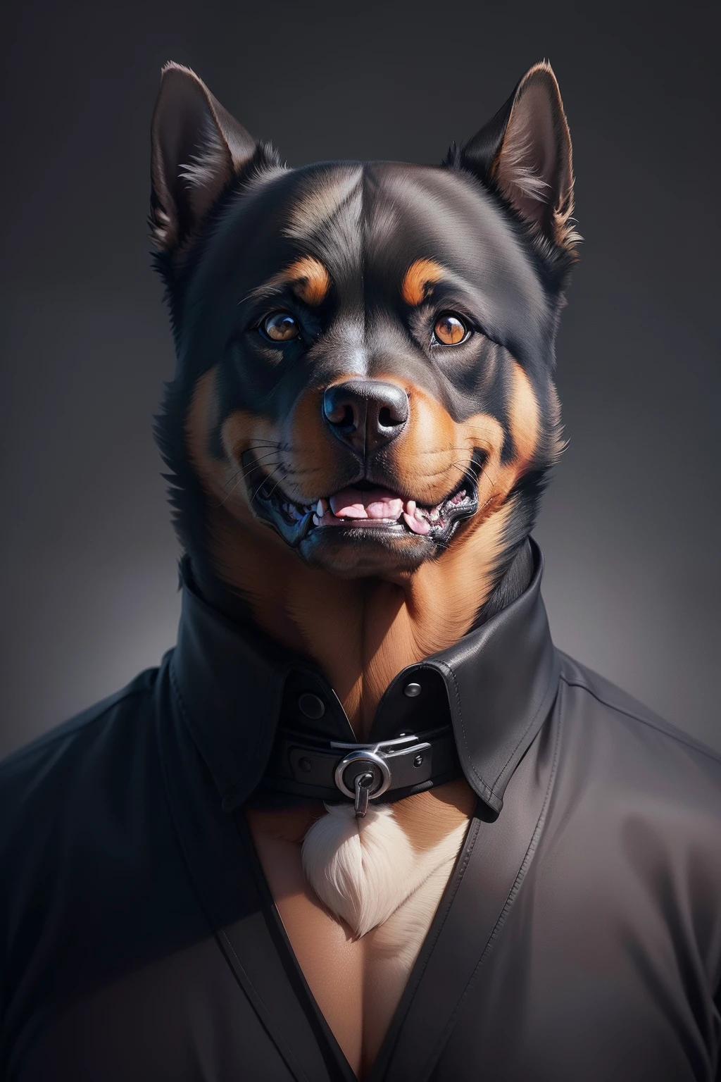 Rottweiler dog with 3 heads - SeaArt AI