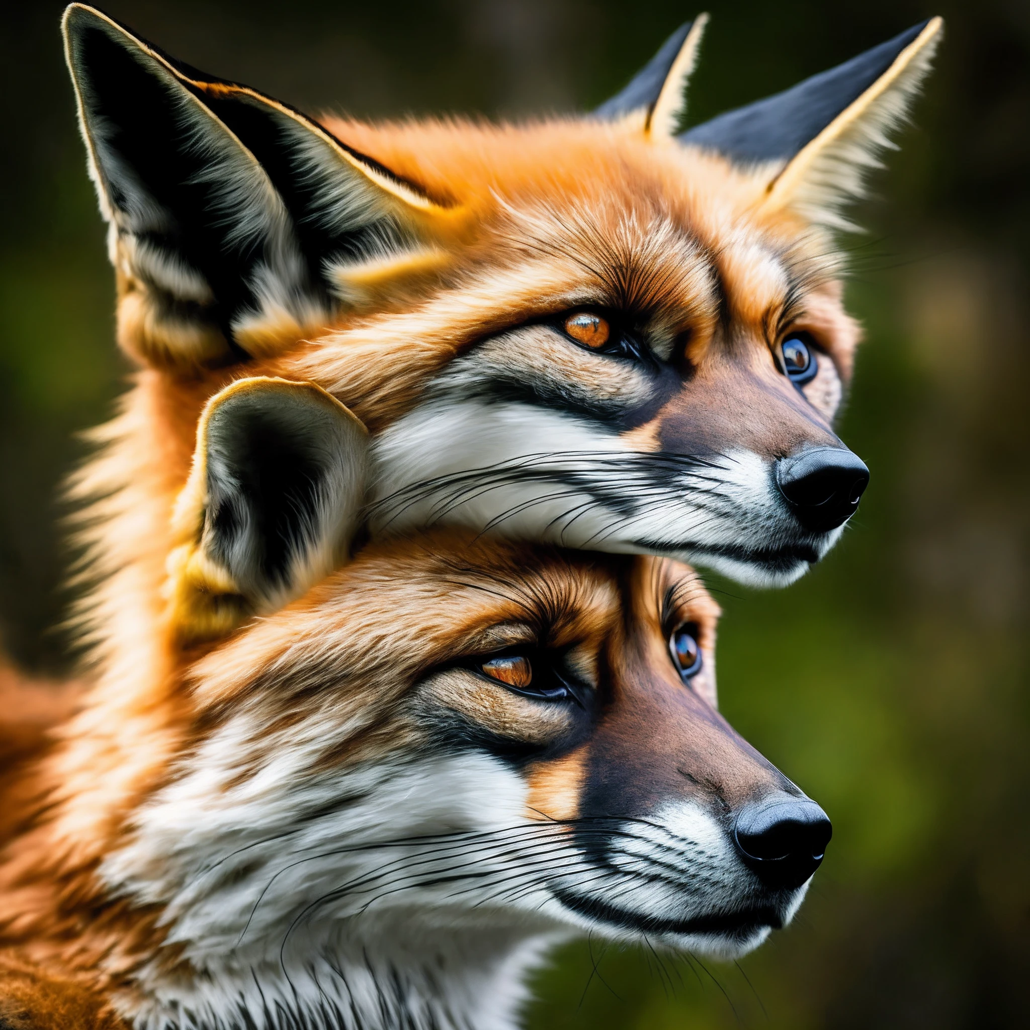 Nine-tailed red fox，extreme detail portrayal，divino，red color eyes，4k quality - SeaArt AI