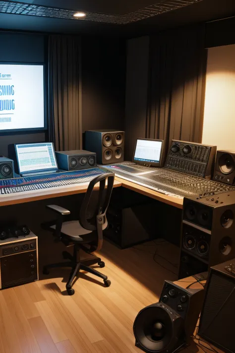 rap studio background - SeaArt AI